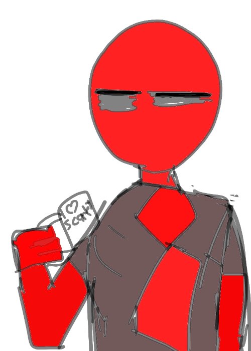 I Love Drawing Red Minitoon